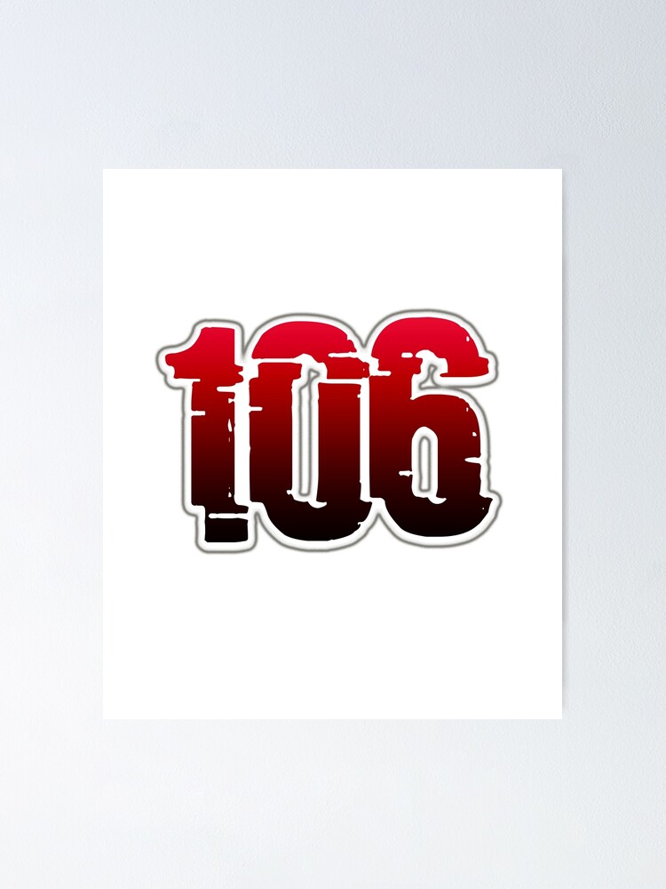 "Creepy Red Number 106" Poster for Sale by creepy-red | Redbubble