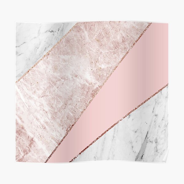 "Rose gold marble geometric" Poster by themadesigns | Redbubble