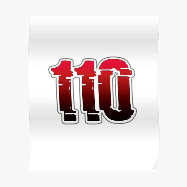 "Creepy Red Number 110" Poster for Sale by creepy-red | Redbubble