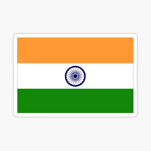 "Indian flag" Sticker for Sale by HookforLook | Redbubble