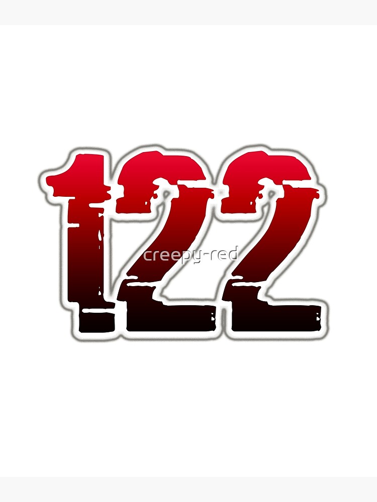 "Creepy Red Number 122" Poster for Sale by creepy-red | Redbubble