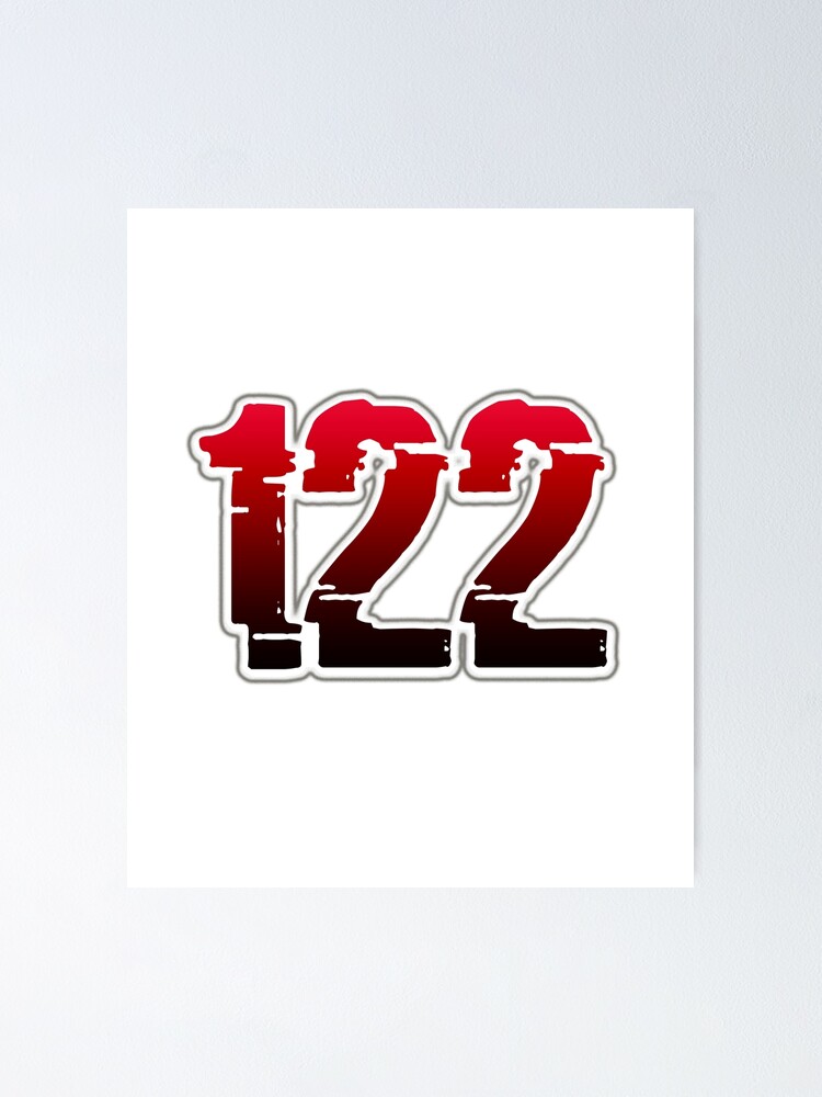 "Creepy Red Number 122" Poster for Sale by creepy-red | Redbubble