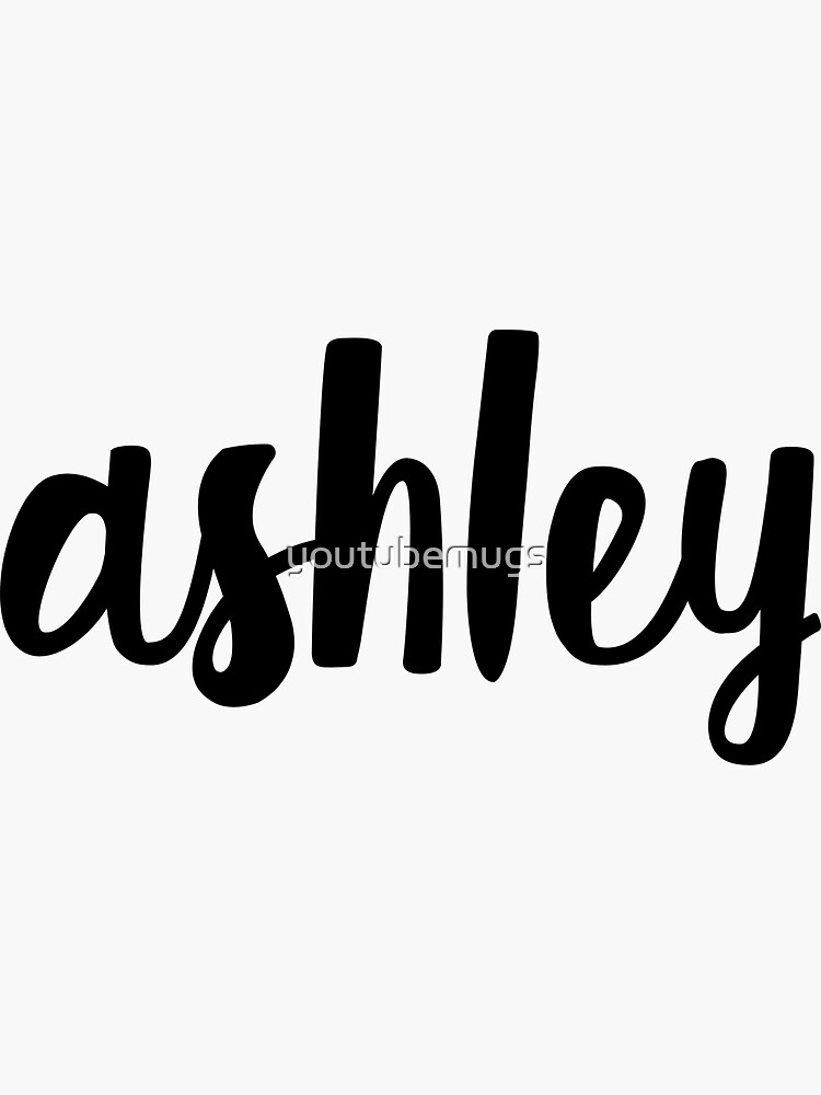 "Ashley name sticker" Sticker for Sale by youtubemugs | Redbubble