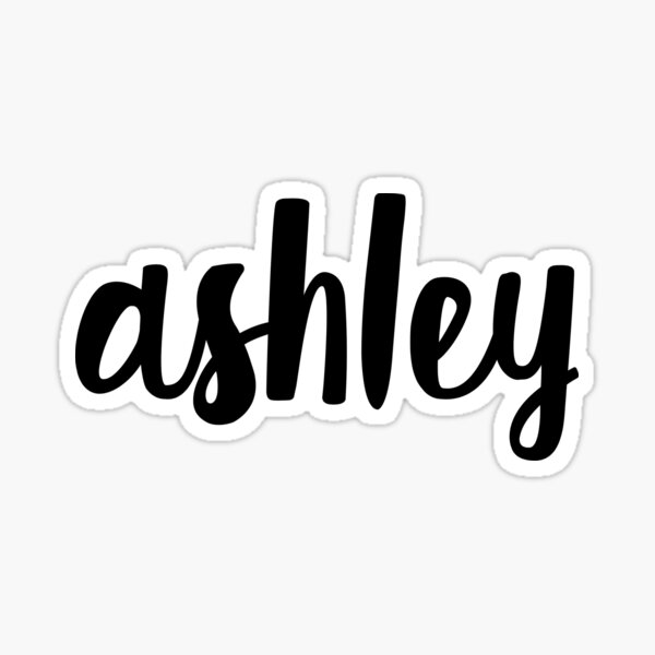 "Ashley name sticker" Sticker for Sale by youtubemugs | Redbubble