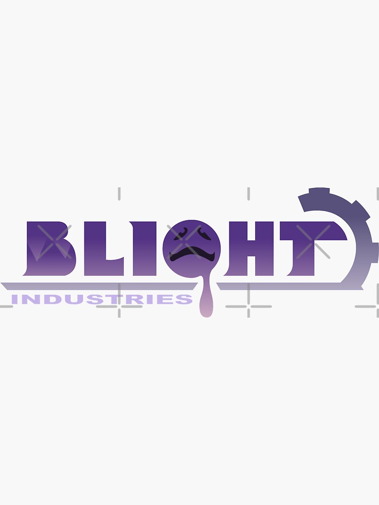 "Blight Industries Text Logo" Sticker for Sale by robotghost | Redbubble