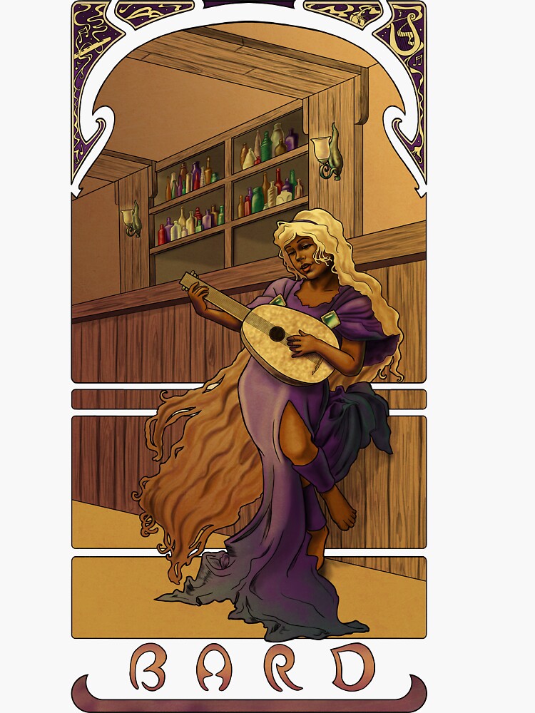 "La Barde - The Bard" Sticker for Sale by brandiyorkart | Redbubble