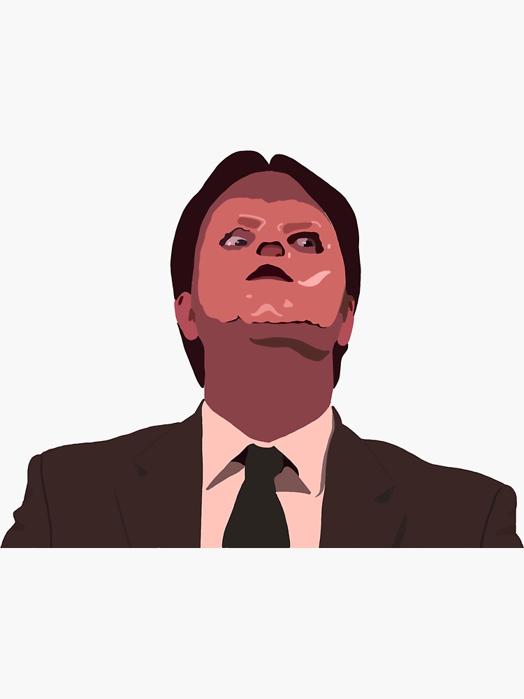 "Dwight Schrute X Skin Mask - The Office" Sticker by saamcmrn | Redbubble
