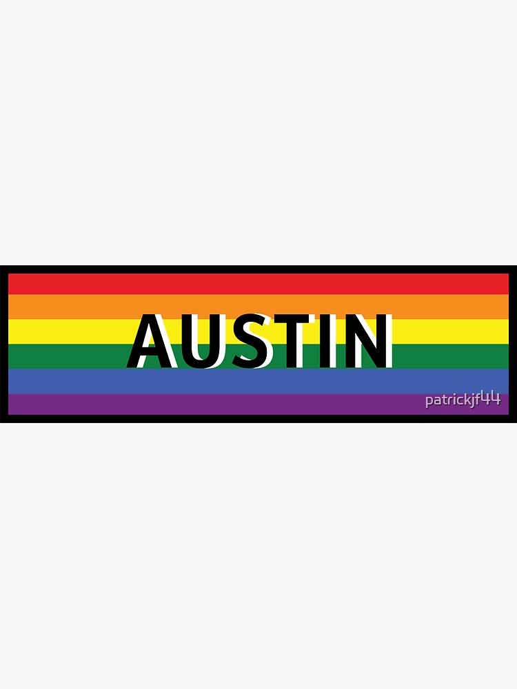 "Austin, Texas LGBT Pride Flag" Sticker for Sale by patrickjf44 | Redbubble