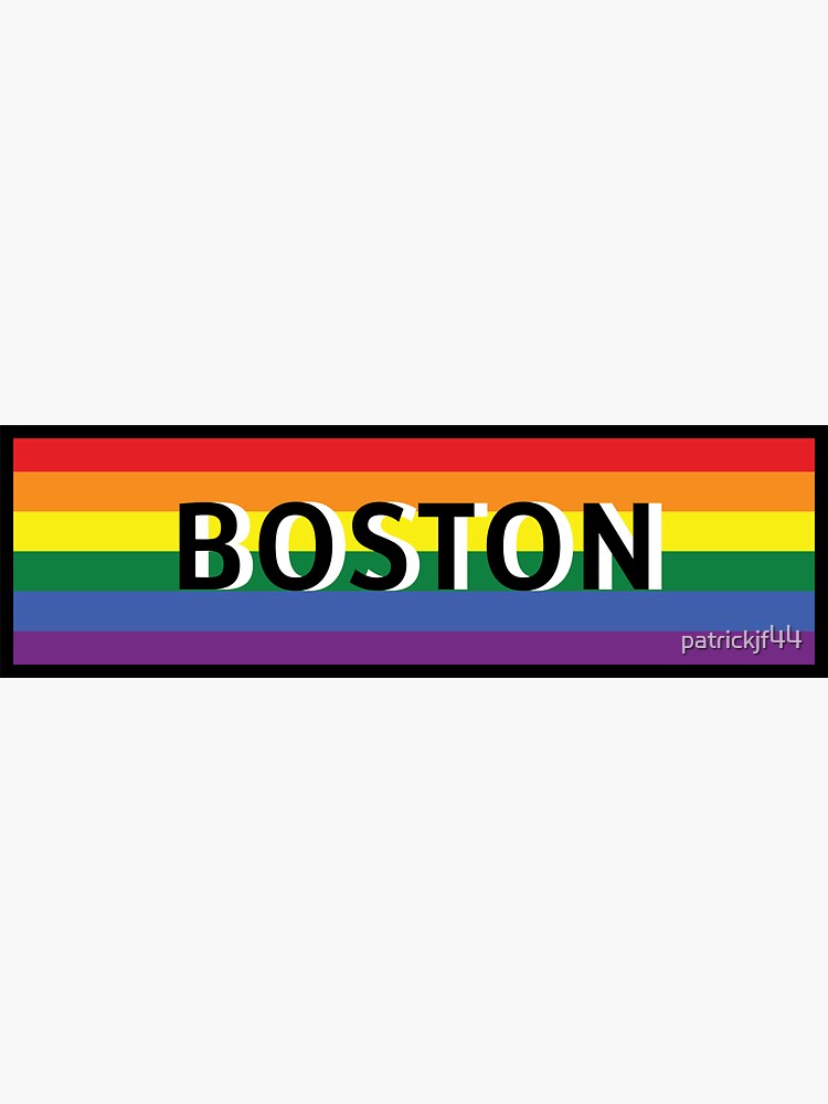 "Boston, Massachusetts LGBT Pride Flag" Sticker for Sale by patrickjf44 ...