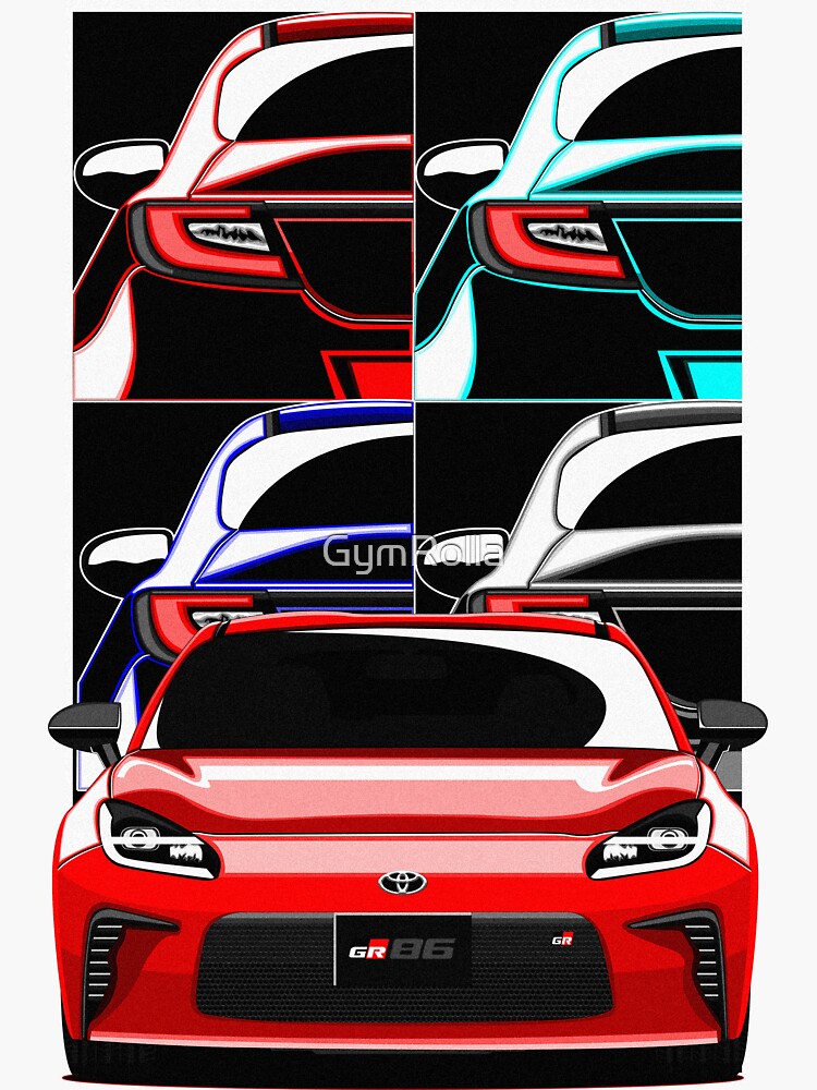 "toyota gr86" Sticker for Sale by GymRolla | Redbubble