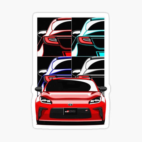 "toyota gr86" Sticker for Sale by GymRolla | Redbubble