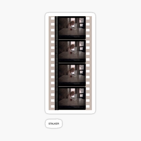 "Stalker film strip" Sticker for Sale by GuyDBored | Redbubble