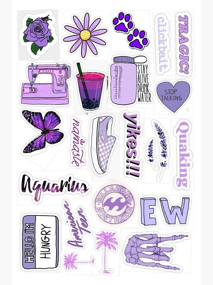 "Purple Sticker Pack" Sticker by knmdesigns | Redbubble