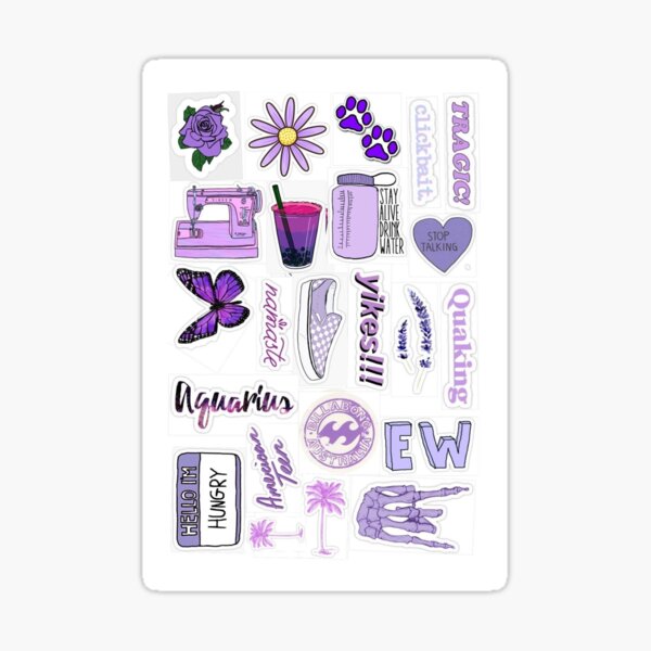 "Purple Sticker Pack" Sticker by knmdesigns | Redbubble