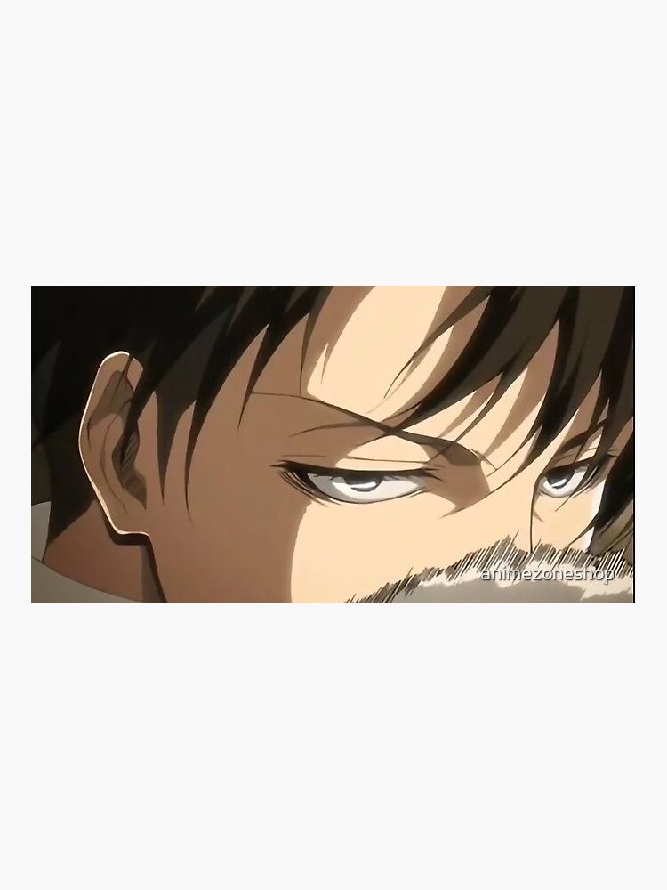 "Levi eyes attack on Titan " Sticker for Sale by animezoneshop | Redbubble