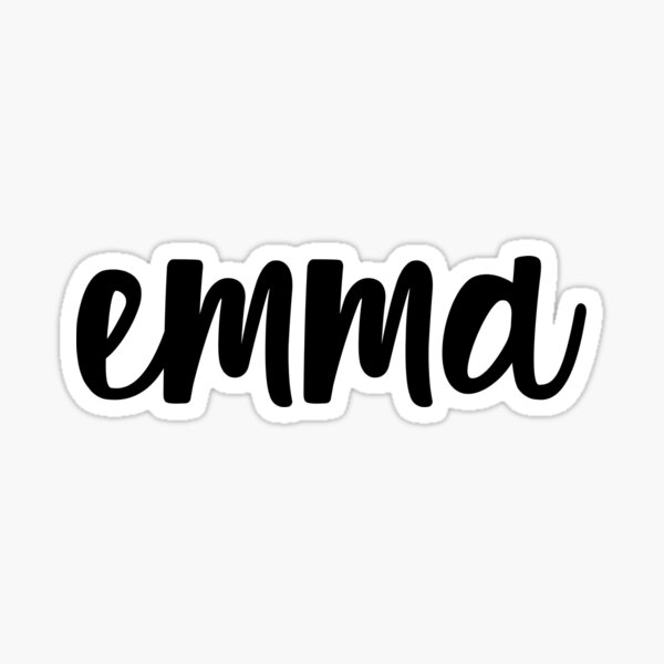 "Emma name sticker" Sticker for Sale by youtubemugs | Redbubble