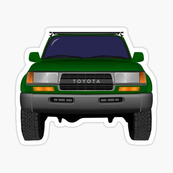 "Green 80 Series Toyota Land Cruiser FJ80 FZJ80" Sticker for Sale by ...