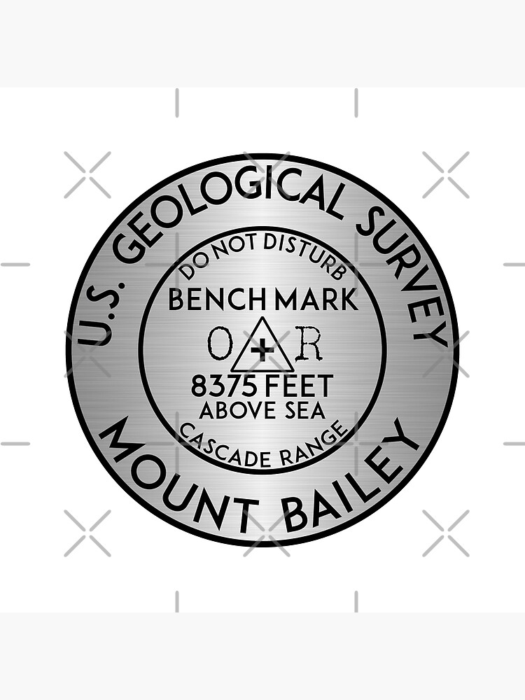 "Mount Bailey Oregon Benchmark Bench Mark USGS Cascade Range" Poster by ...