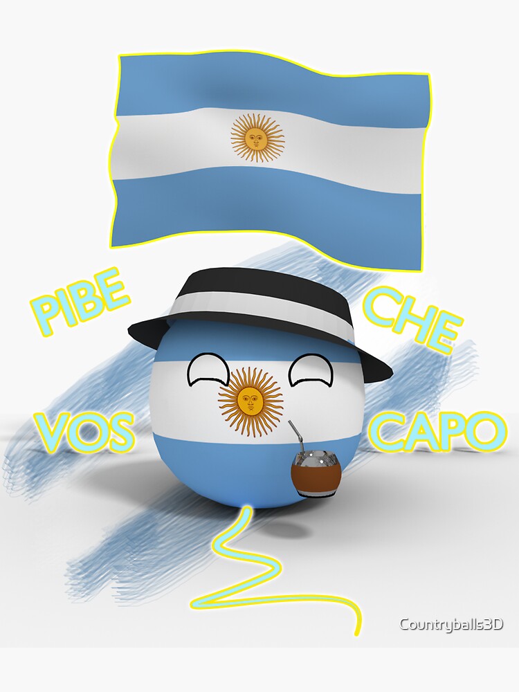 "Argentinaball" Sticker by Countryballs3D | Redbubble