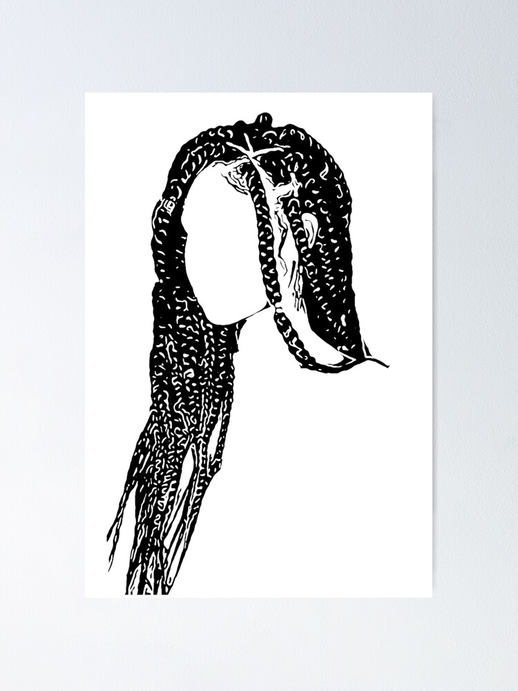 "Box Braids Art" Poster for Sale by KMimsArt | Redbubble