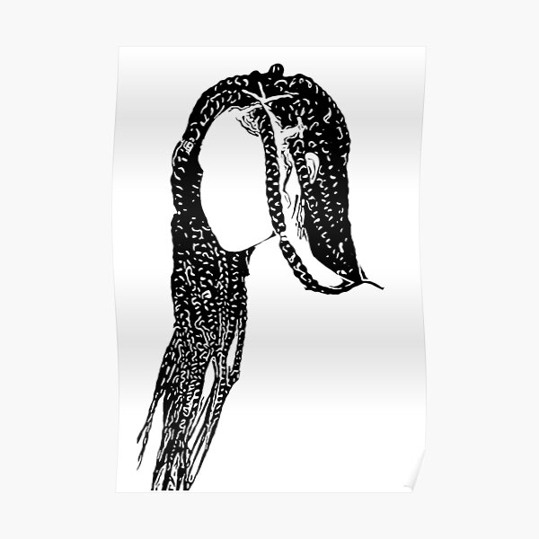"Box Braids Art" Poster for Sale by KMimsArt | Redbubble