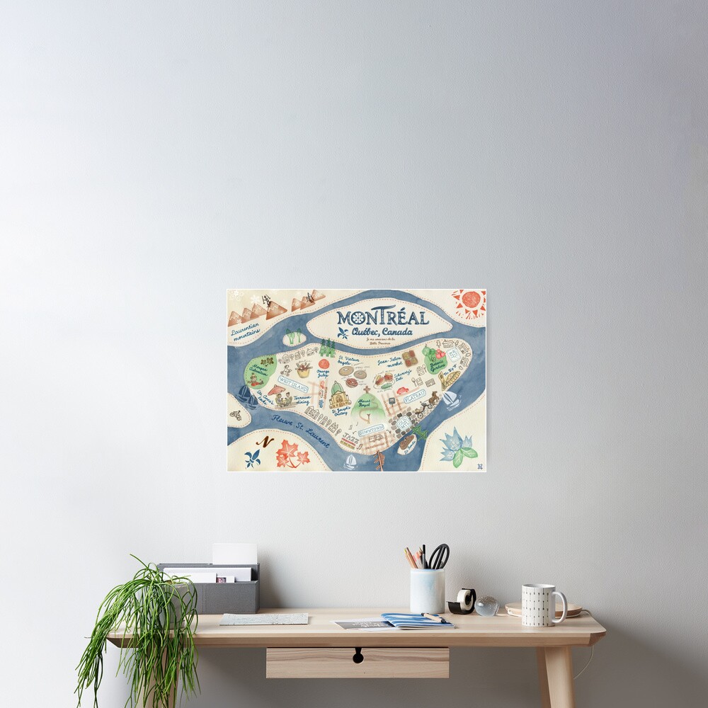 "Map of Montreal, Canada" Poster for Sale by kimfleming | Redbubble