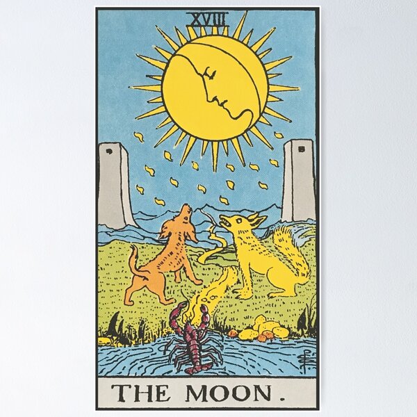 "The Moon - Rider Waite Smith tarot" Poster for Sale by natekelly ...