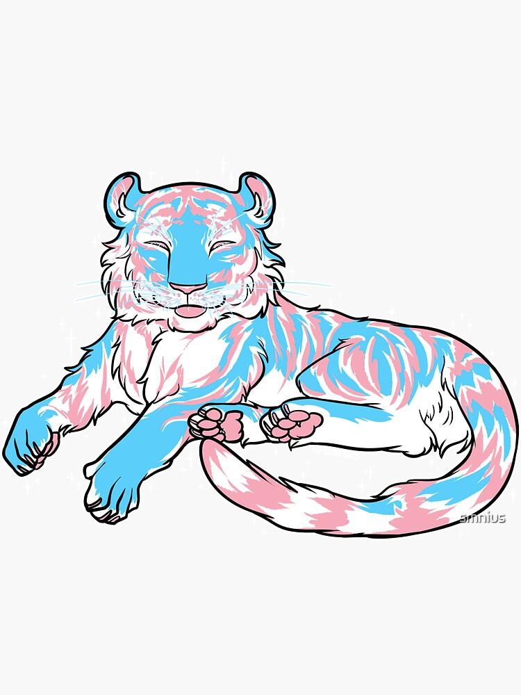 "Transgender Tiger" Sticker for Sale by smnius | Redbubble