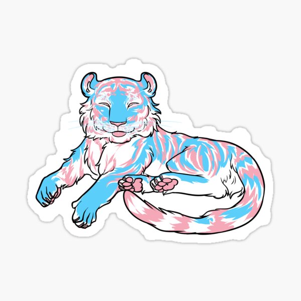 "Transgender Tiger" Sticker for Sale by smnius | Redbubble