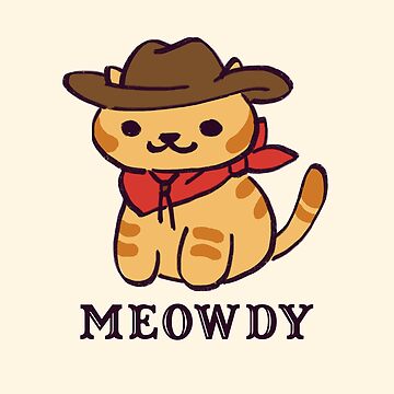 "I draw billy the kitten being the cowboy cat he is / meowdy text ...