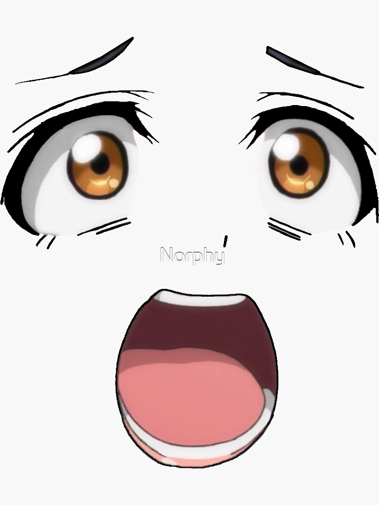 " Ahegao Hentai Face" Sticker for Sale by Norphy | Redbubble