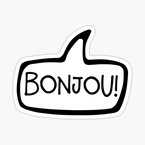 "Bonjou! Haitian Creole Greeting Hello Speech Bubble, Haiti" Sticker ...
