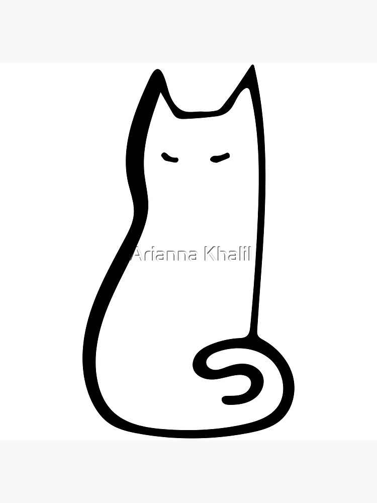 Póster «Gráfico de gato simple» de Arianna-media | Redbubble