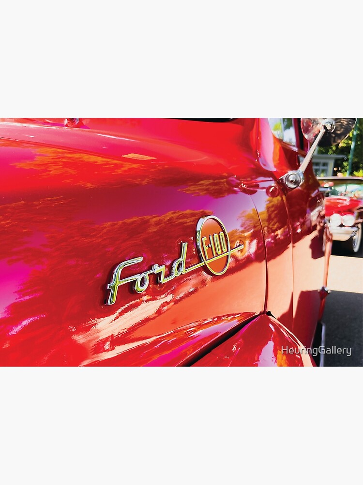 "Candy Apple Red Ford F100" Poster for Sale by HeuringGallery | Redbubble