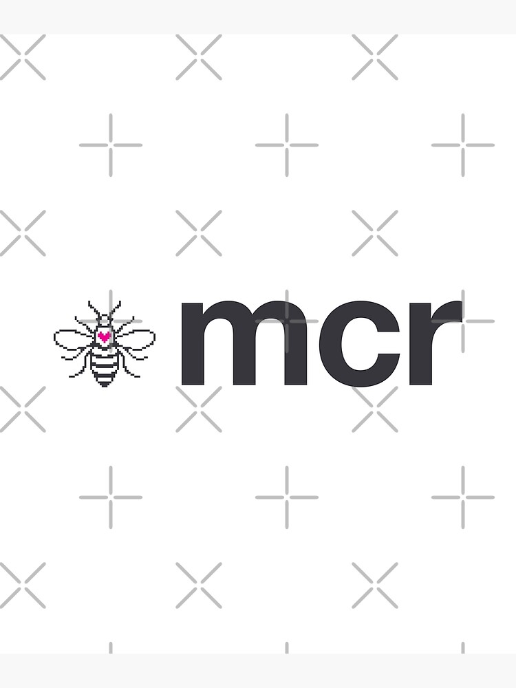 "Love MCR Manchester Digital Worker Bee Retro" Poster for Sale by ...