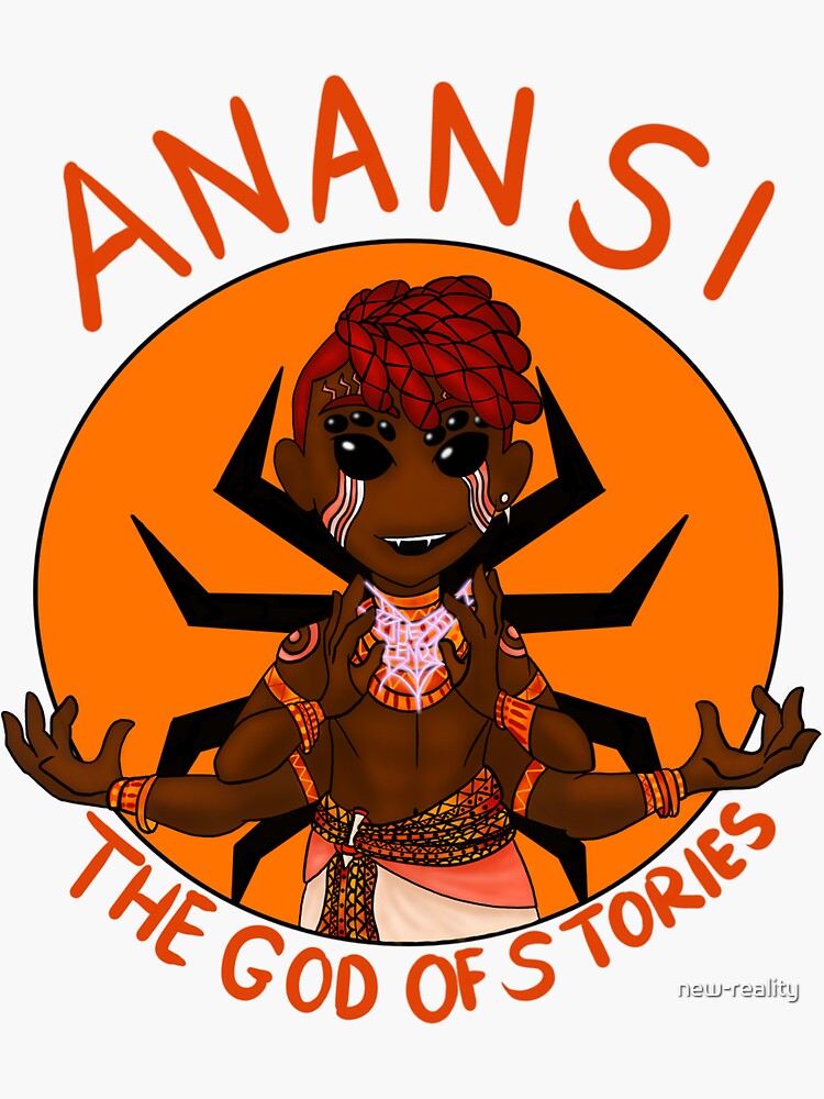"Anansi The God of Stories" Sticker for Sale by new-reality | Redbubble