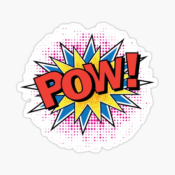 "POW!" Sticker by koolkatart | Redbubble