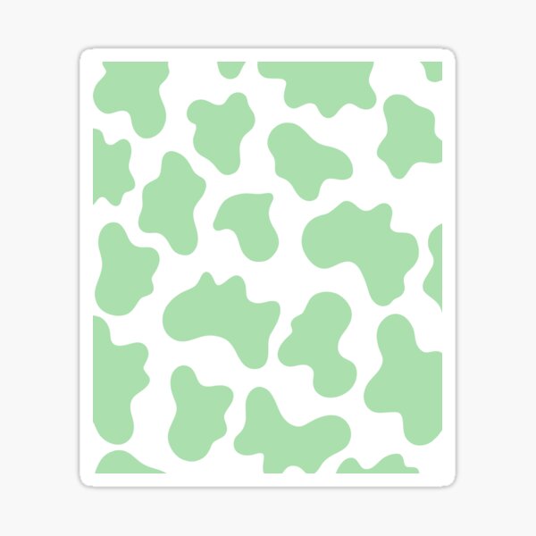"MINT COW PRINT" Sticker by BelleSutcliffe | Redbubble