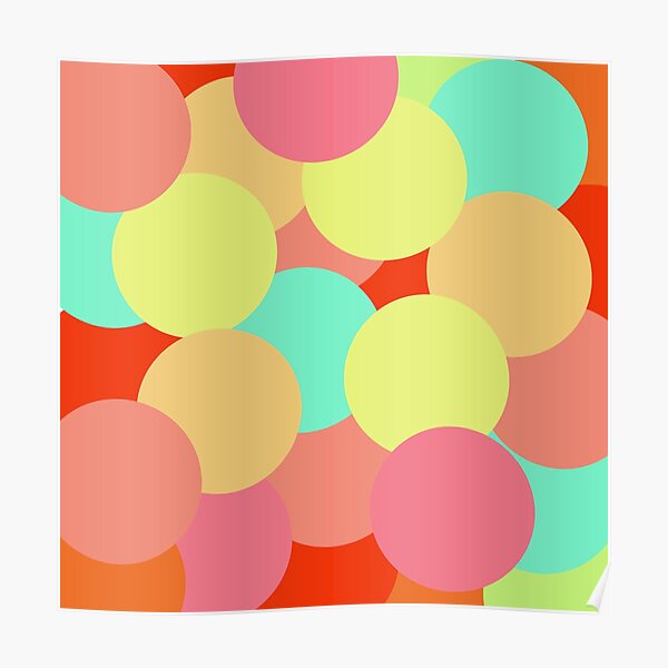 "retro colorful pop art bubbles" Poster for Sale by pauloneill-art ...