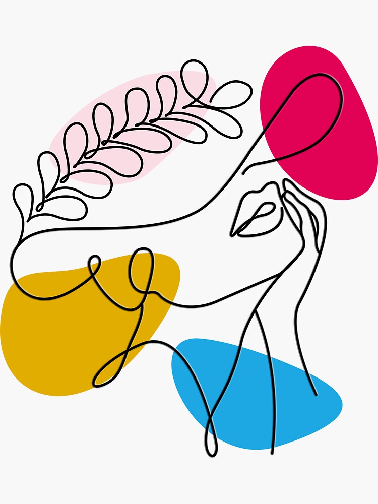 "Classy Line Art" Sticker for Sale by pixel-bytes | Redbubble