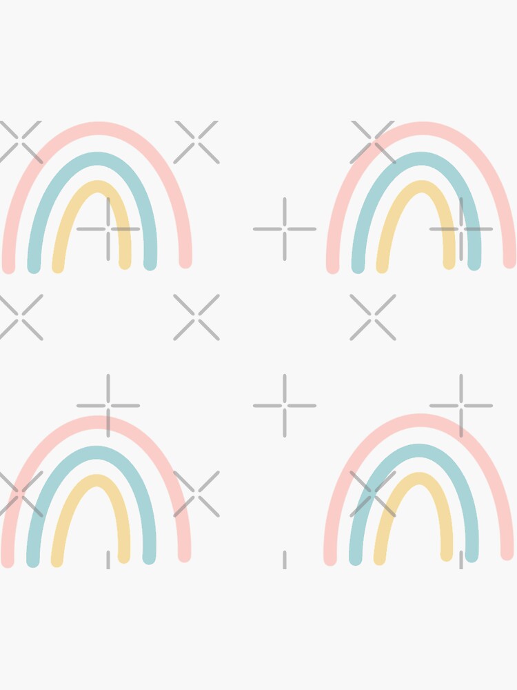 "Pastel Rainbow Sticker Pack" Sticker for Sale by TillyToc | Redbubble