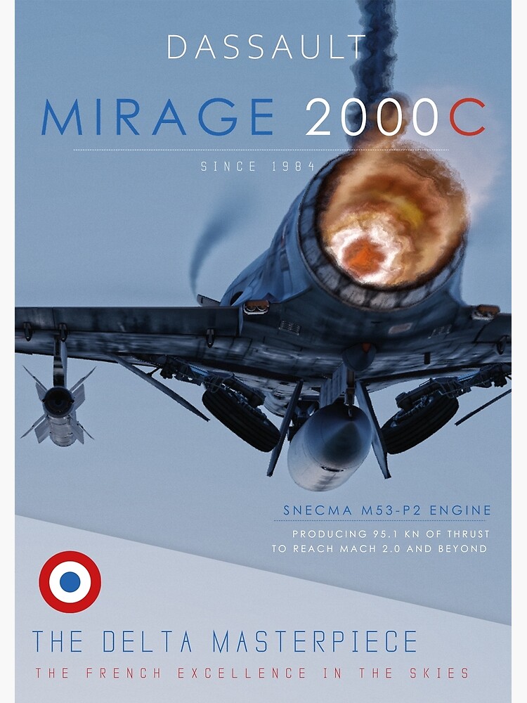 "Mirage 2000C poster" Art Print by AlexPlorateur | Redbubble