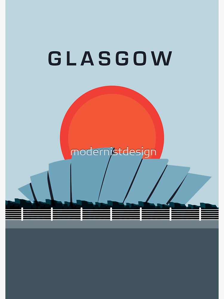 "Glasgow" Sticker for Sale by modernistdesign | Redbubble