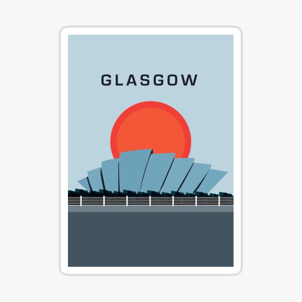"Glasgow" Sticker for Sale by modernistdesign | Redbubble