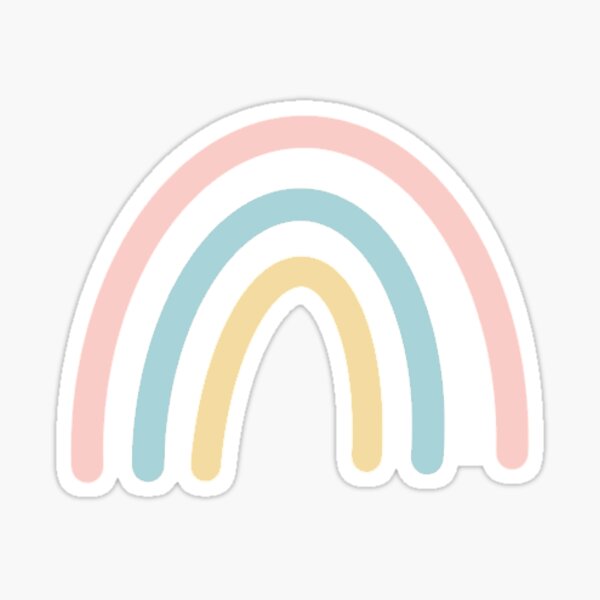 "Pastel Rainbow" Sticker by TillyToc | Redbubble