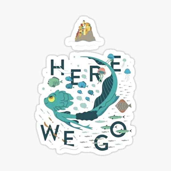"Lucaa - "Here We Go"" Sticker for Sale by PureHabitat | Redbubble