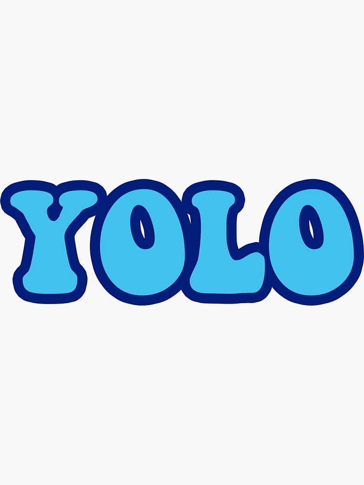 "YOLO sticker" Sticker for Sale by maria-smile | Redbubble