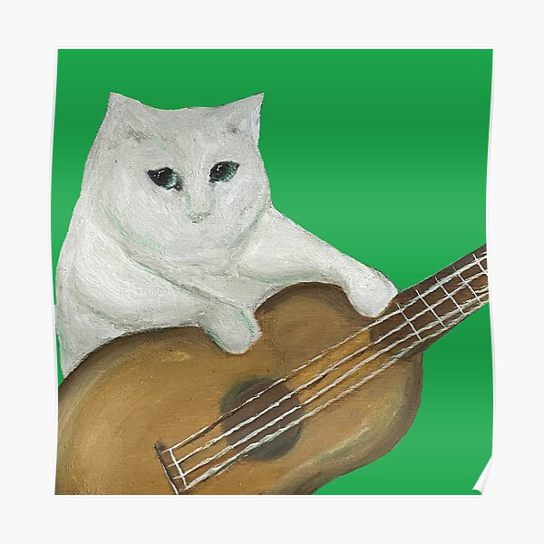 "Ukulele Cat" Poster by lilyisaplantt | Redbubble