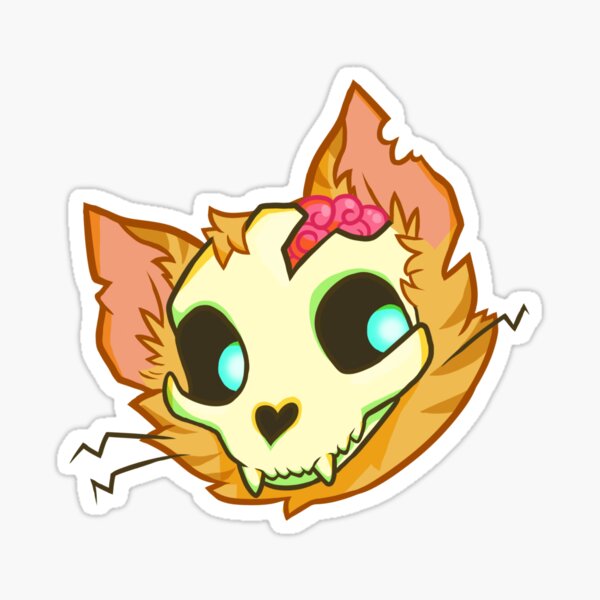 Zombie Cat Stickers | Redbubble
