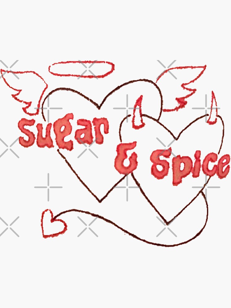 "Sugar & Spice (Good vs Evil) " Sticker for Sale by zrvby | Redbubble